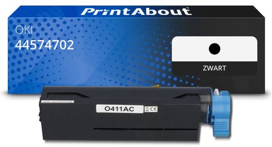 PrintAbout - Alternatief voor de Oki 44574702 / zwart | bol