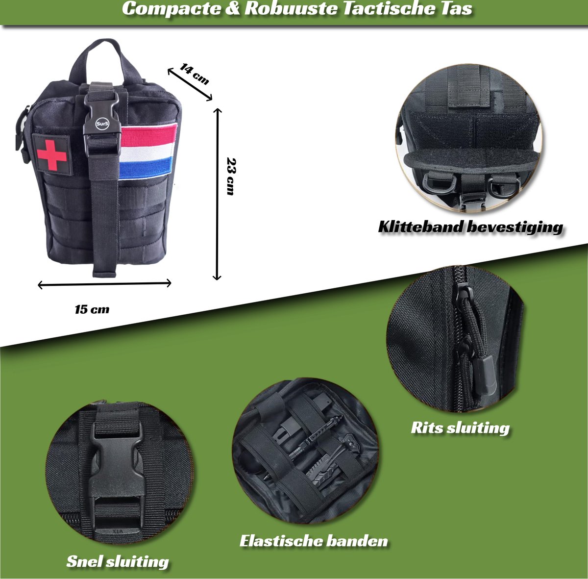 Sur5® Survival kit NL - Meest complete Survival set / Noodpakket met de ...