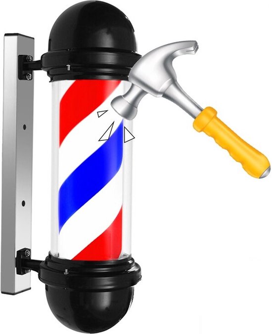 Waterdichte Barber Pole - Klassieke Kappers Paal - Barbershop Decoratie ...