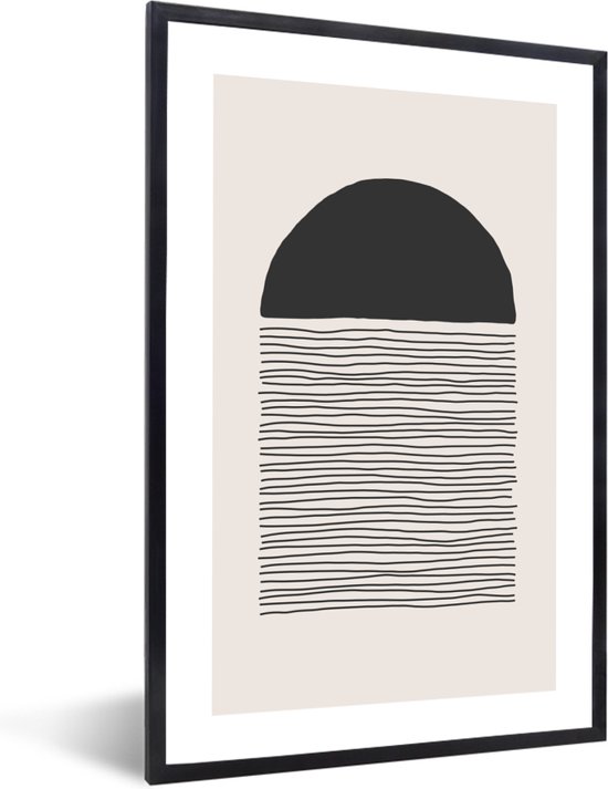 FrameYourWall® - Fotolijst met poster 80x120 - Modern - Grijs ...