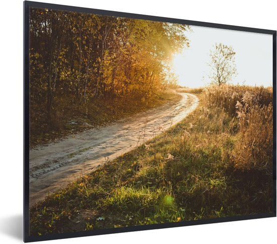 Fotolijst incl. Poster - Pad - Natuur - Boom - 40x30 cm - Posterlijst | bol