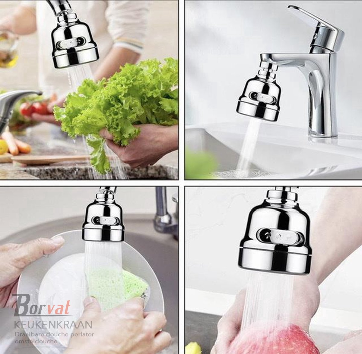 Borvat® - Draaibare douche perlator - Voor keukenkraan - Kraan kop ...