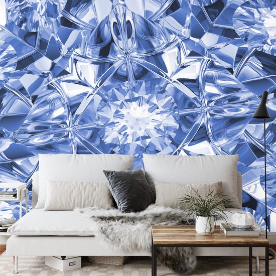 Fotobehang Facetten Van Luxe In Blauw | bol