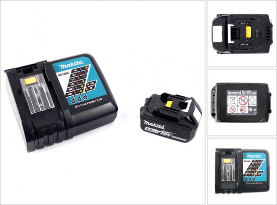 Makita DC 18 RC accu snellader + Makita BL 1850 B - 18 V 5,0 Ah Li-ion ...