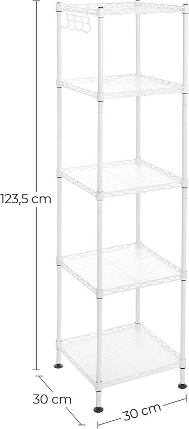 Opbergrek – Stellingkast – Opbergkast – Premium Storage Shelves - Wit | bol
