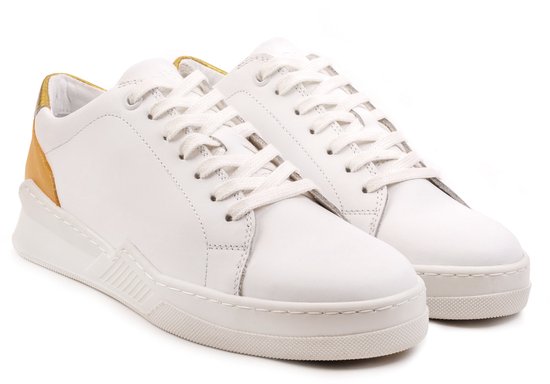Omnio spencer city sneakers dames wit/geel leer | bol