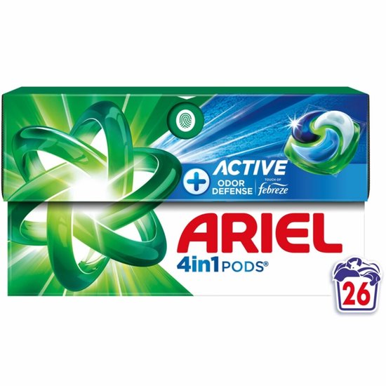 Ariel - 4in1 Wasmiddel Pods - Actieve Geurbestrijding - 26 Pods - 1 ...