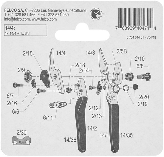 FELCO veer 160/91 – set van 2 stuks (voor Felco 160L) | bol