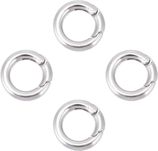 Stainless Steel Spring Rings - 4pcs 304 Round Trigger Spring Clasp ...