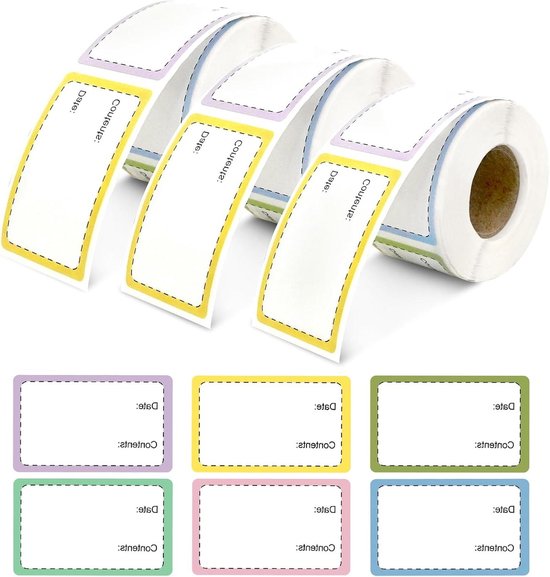 1000 Freeze Labels for Writing on Jam Jars - Self-Adhesive Food Date ...