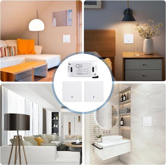 Draadloze schakelaar set 433 MHZ 10 A 220 V met ontvanger zonder ...