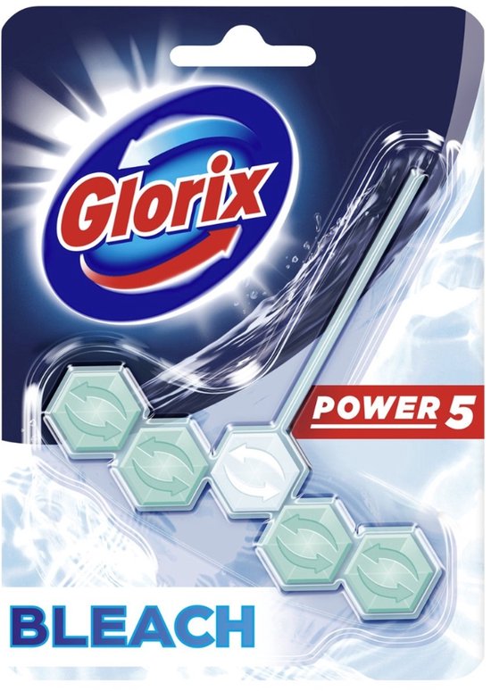 Glorix - Power 5 - Toiletblok - Bleach - Anti-Kalkwerking - Langdurige ...