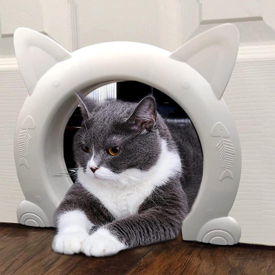 Binnendeur kattendeur zonder klep voor grote huisdieren met veilige ...