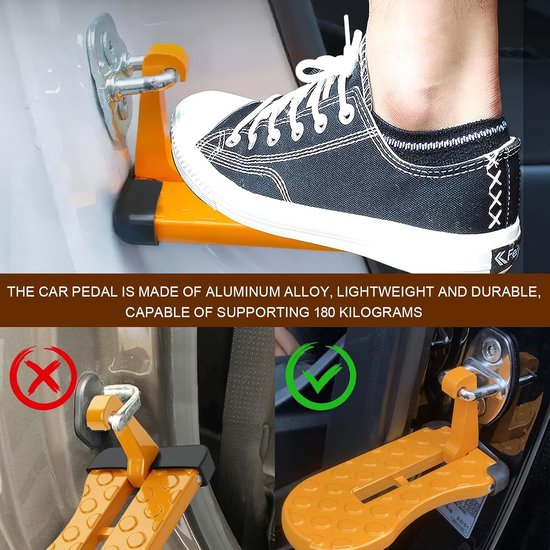 Ibenzoa® Opvouwbare Autodeur Met Versterkte Constructie - Oranje Kleur ...
