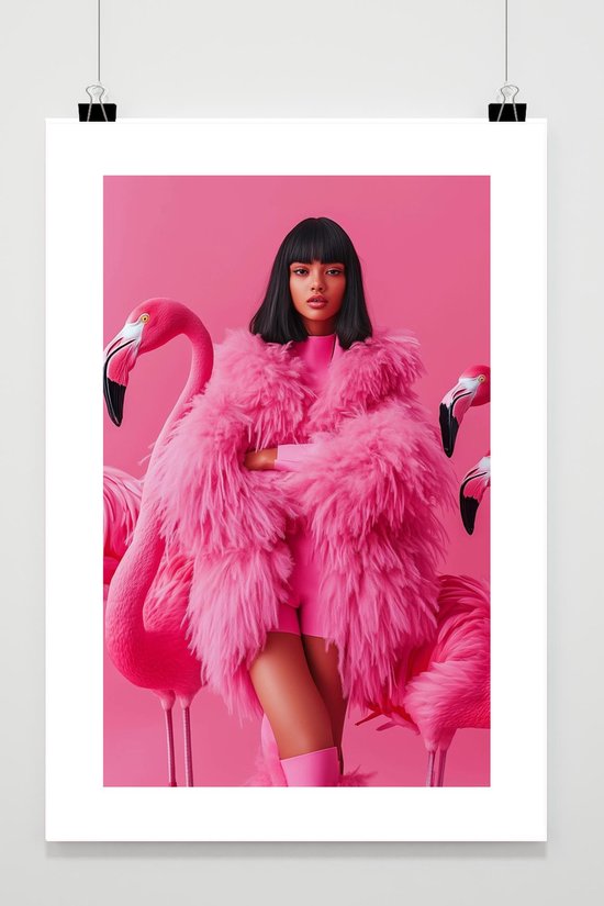 Flamingo Mode Poster - Esthetisch Posters - Fotografie - Passe-Partouts ...