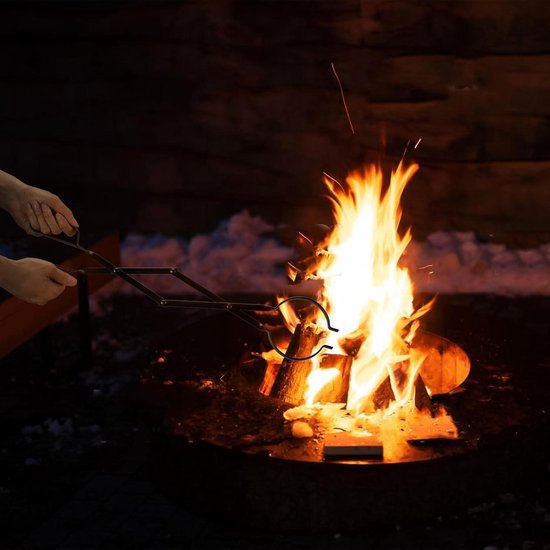 Set haardtang en pook - 2-delige haardset - Voor open haard houtkachel ...