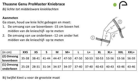 Thuasne Genu ProMaster Kniebrace - L - Universeel - Grijs | bol