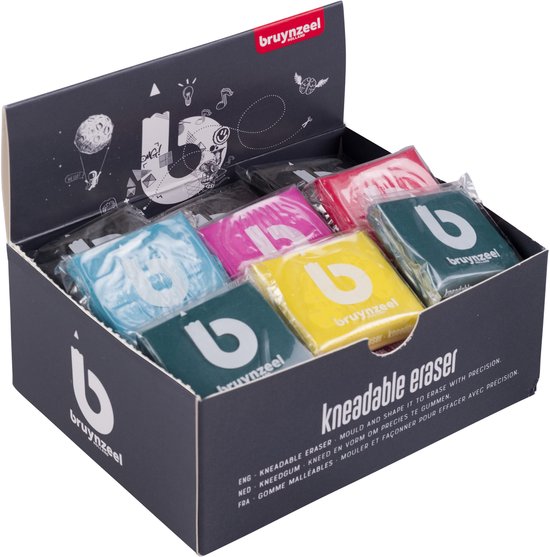 Kneedgum bruynzeel teens display 36 stuks assorti | 36 stuks | bol
