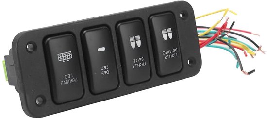 Band Toggle Switch for Vehicles - 4 Pack with ABS Housing | bol