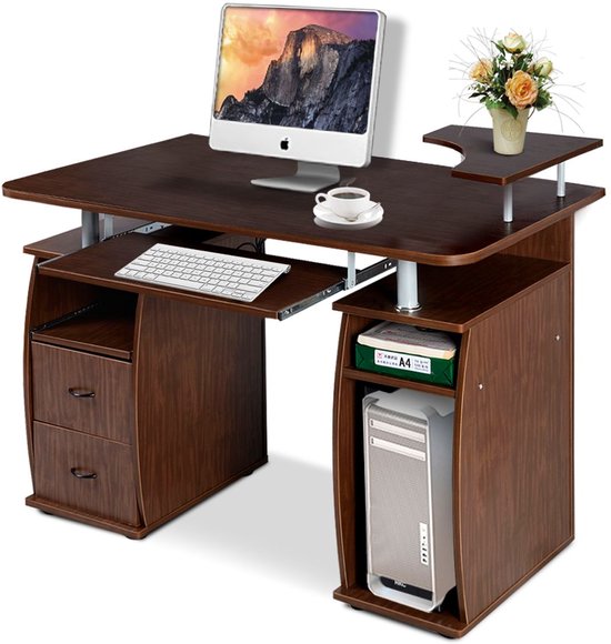 SureDeal® - Computertafel Bureau 120x55x85 cm - PC Tafel met ...