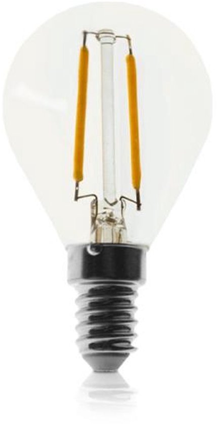 LED - Filament Lamp - E14 - 2 Watt - 2200K - Dimbaar - Transparant | bol