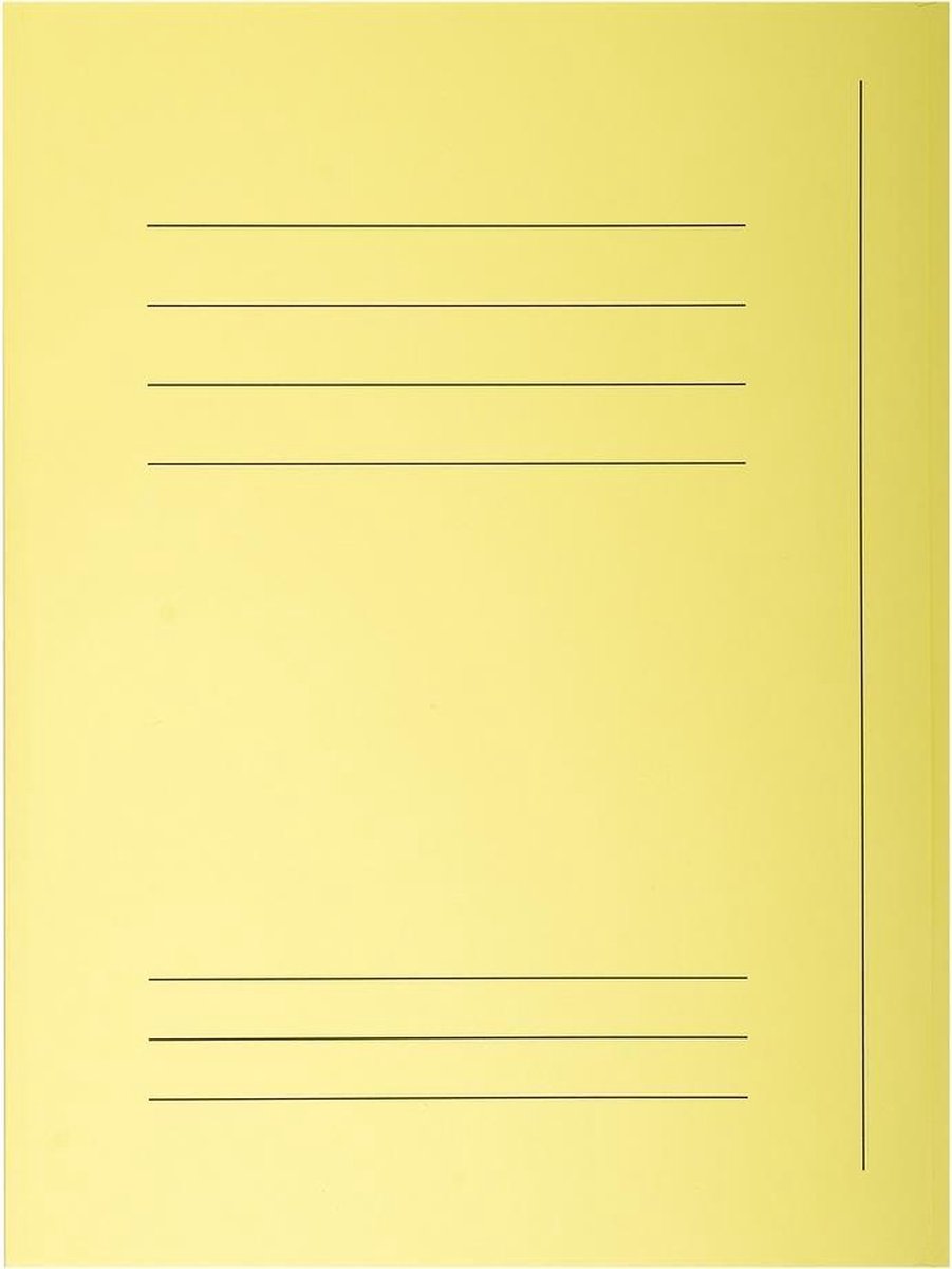 SUPER 210 Pak van 50 dossiermappen met 3 kleppen. 24x32cm, Kanariegeel ...