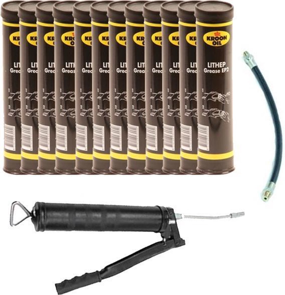 Vetspuit met slang en 12 vetpatronen | bol.com