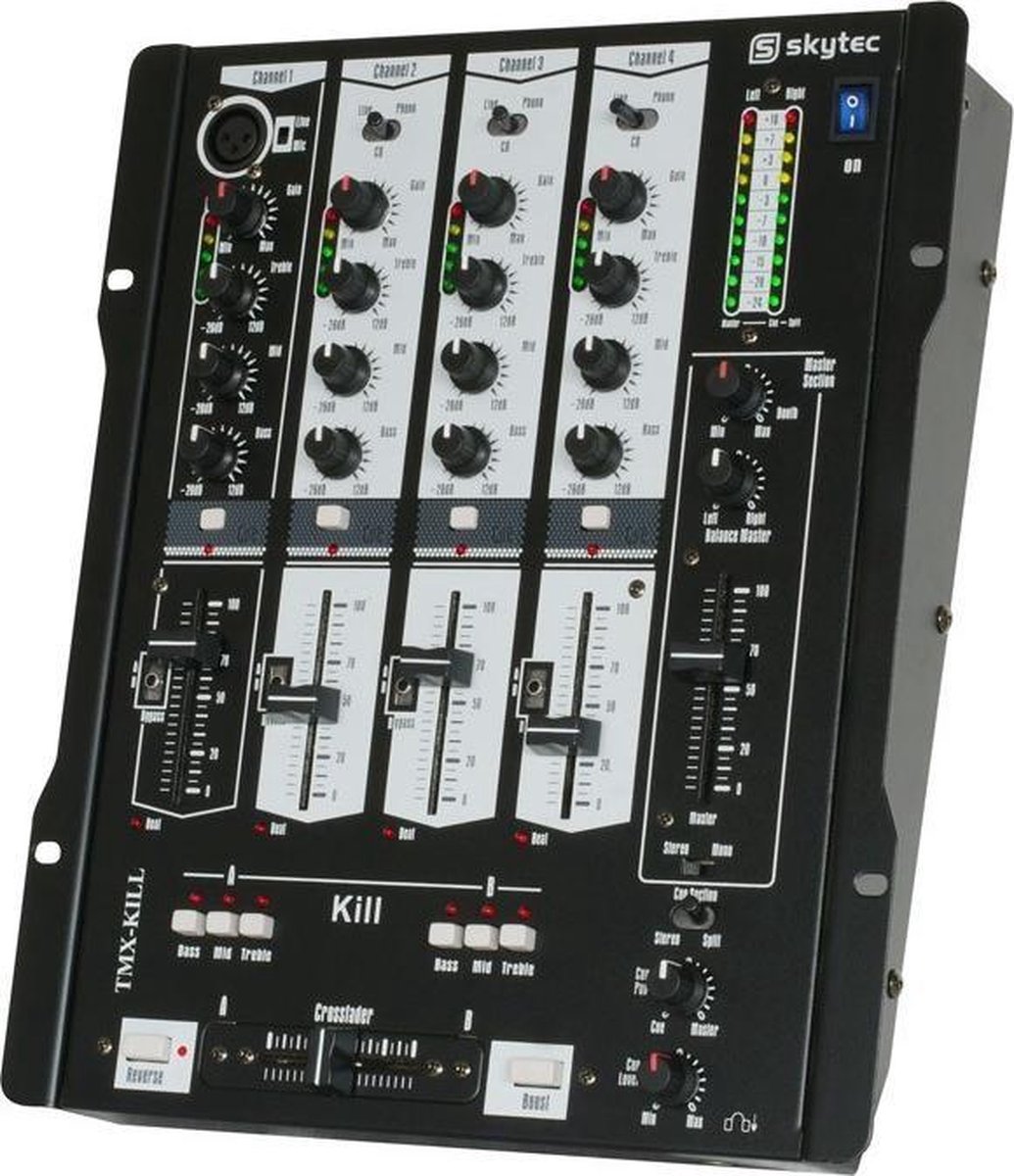 SkyTec STM-3003 4-Kanaals Mengpaneel Mixer met Equalizer | bol.com