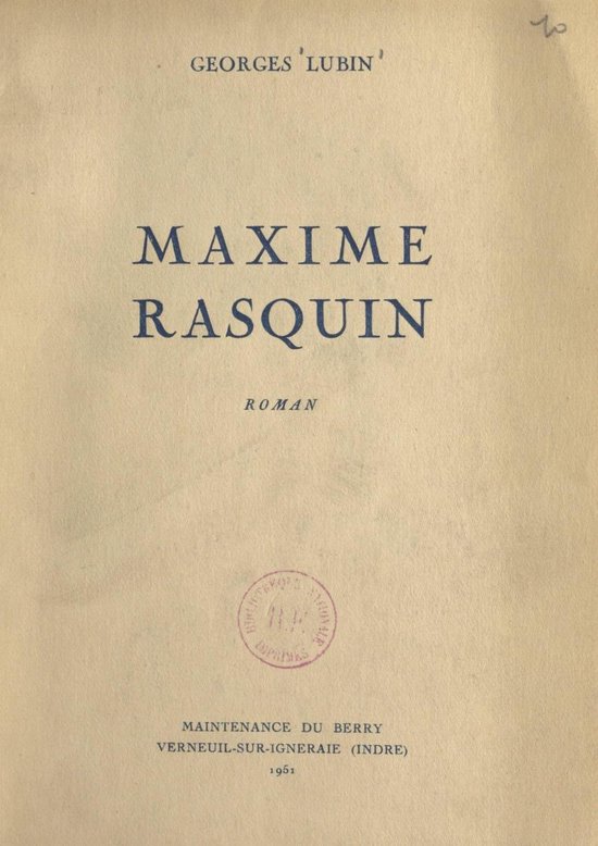 Maxime Rasquin (ebook), Georges Lubin | 9782307039693 | Boeken | bol.com