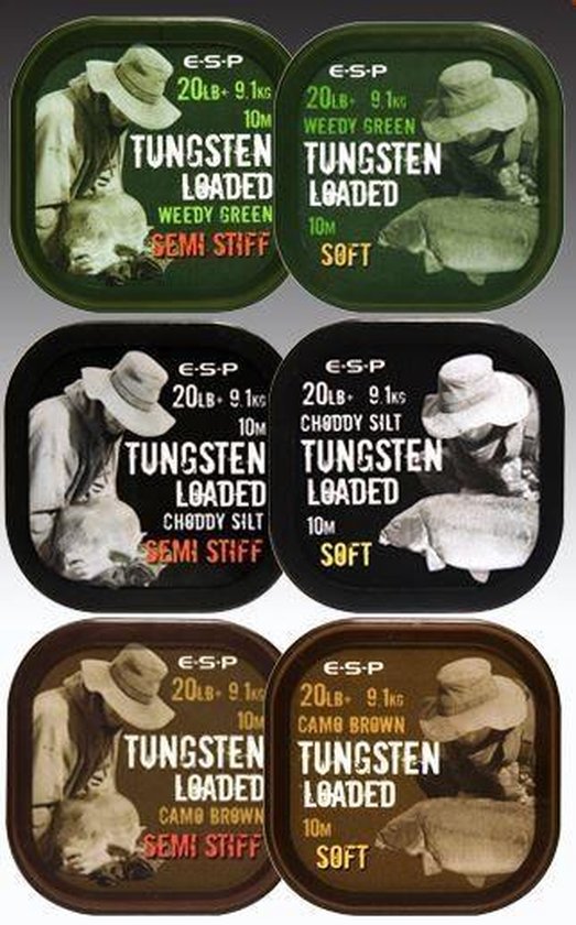 ESP Tungsten Loaded Coated Braid Soepelheid - Soft, Kleur - Camo Brown ...