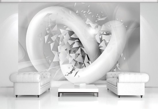 Fotobehang - Vlies Behang - 3D Figuur in 3D Kamer - Kunst - 368 x 254 ...