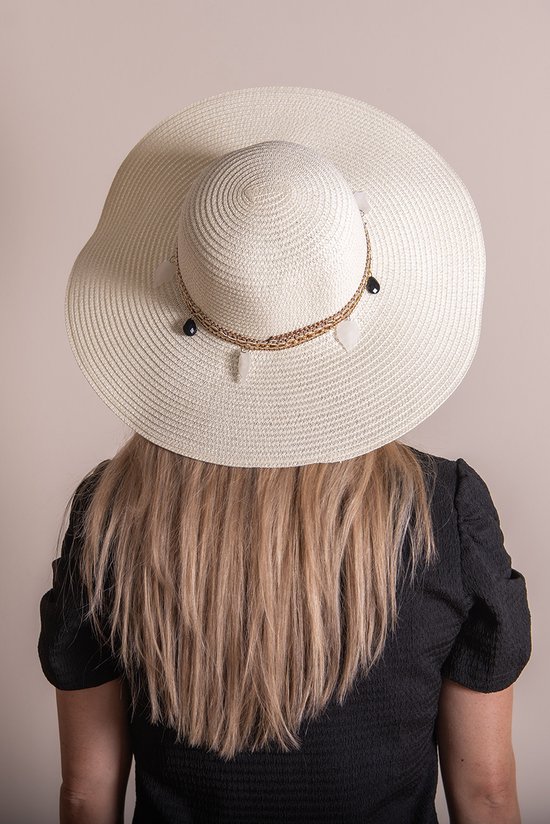 Juleeze Hoed Dames Wit Papierstro Zonnehoed | bol
