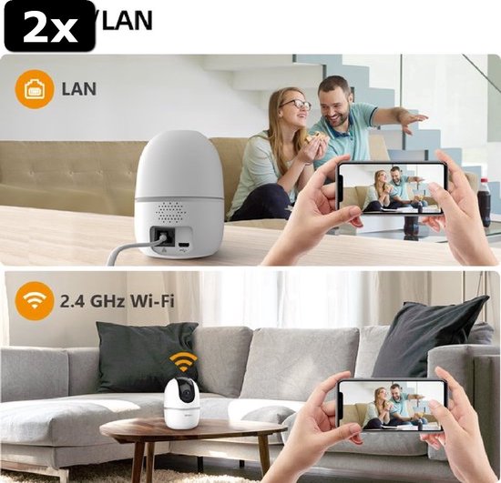 2x A1 IP-camera - 2MP - PTZ - Voor binnen - Full HD (1080p) | bol.com