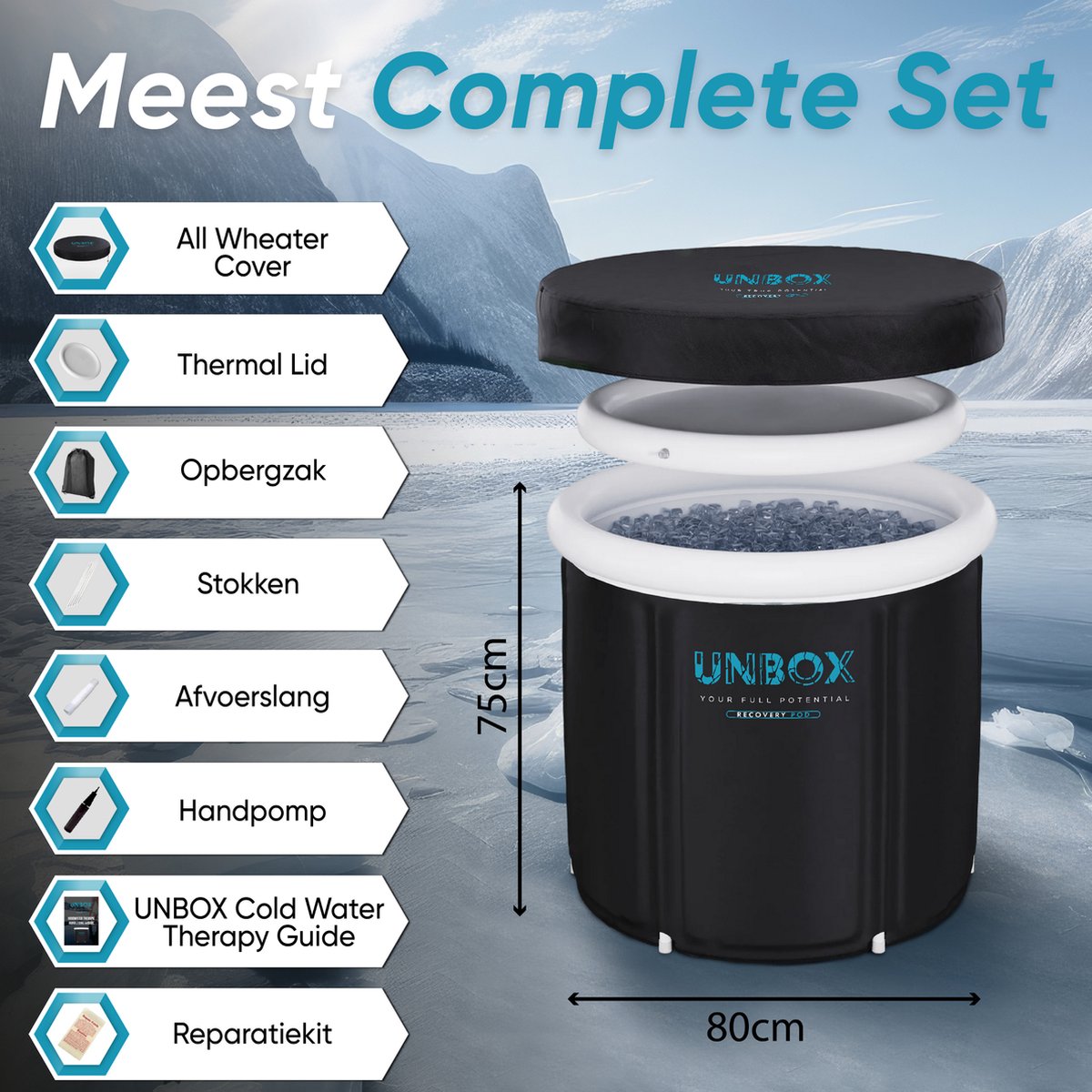 UNBOX Ijsbad - Ice Bath - Wim Hof Methode - Dompelbad | bol.com