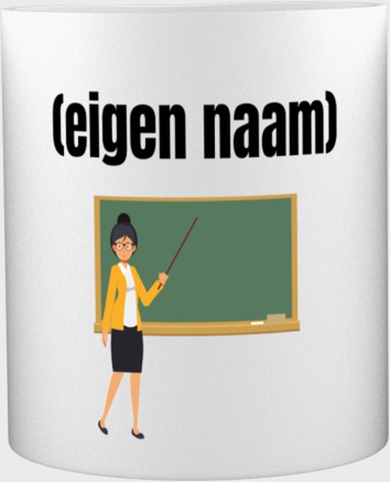 Akyol - docent met krijtbord met eigen naam Mok met opdruk - docent ...