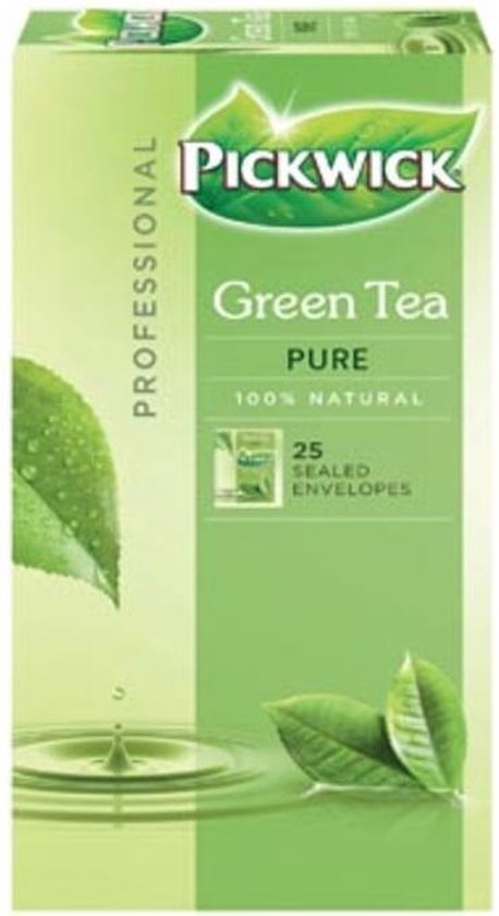 bol.com | Pickwick thee, Groene thee Pure, pak van 25 zakjes van 1,5 gram