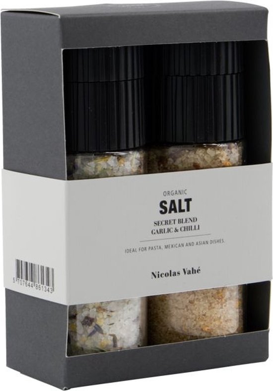 Cadeaubox Organic Secret blend & Salt, Garlic & Chilli salt | bol