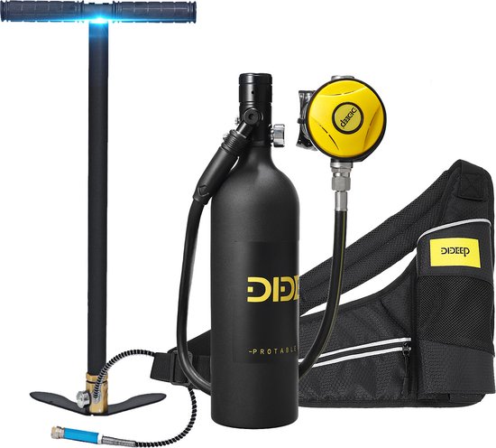 DIDEEP 1L Duikflessen Scuba Tank zuurstof reserve lucht handpomp ...