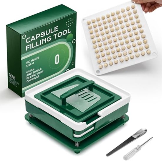 Vulmachine voor lege capsules maat 0 - Handmatige capsulevuller met ...