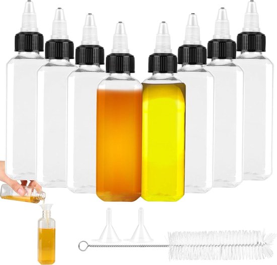 Knijpflessen 100 ml - Set van 8 stuks - Multifunctionele knijpfles voor ...