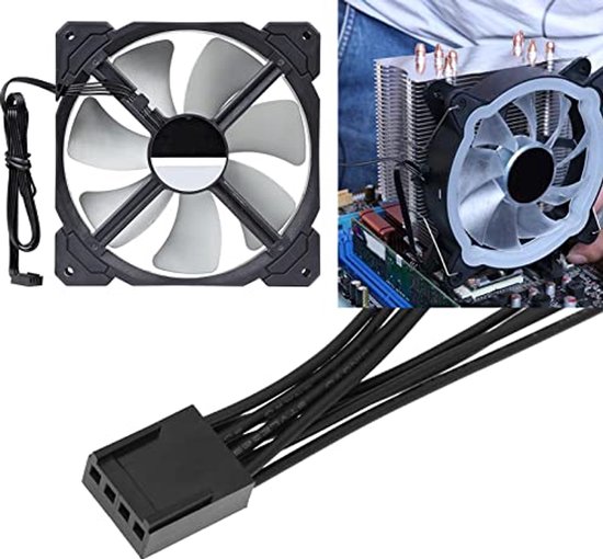4 STKS 1 naar 2 Manier 4 Pin PWM Fan Splitter Kabel 12V Computer PC ...