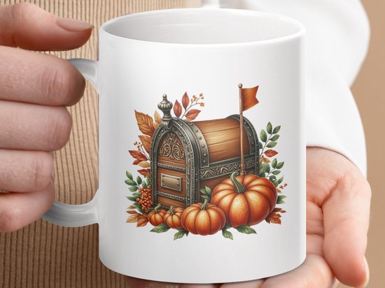 Mok Vintage Treasure Chest Pumpkin Mug, Herfstboerderij, Herfstdecor ...