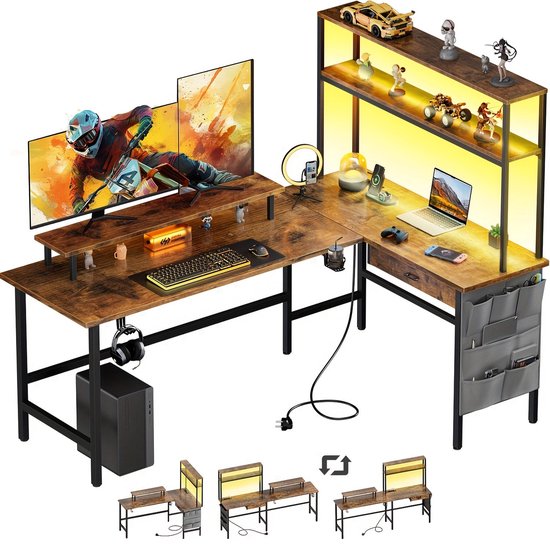 Gaming bureau – Game bureau – Gaming desk – Hoekbureau – PC bureau – L ...