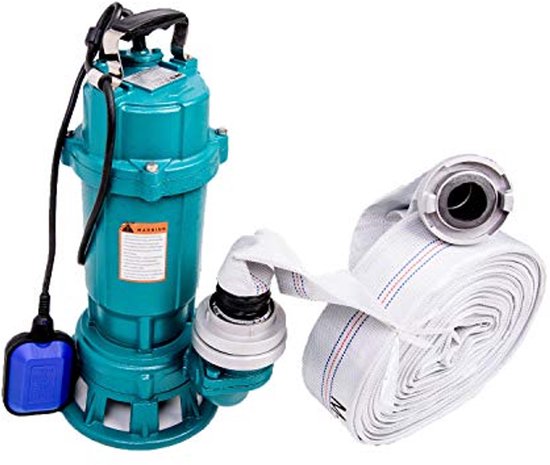 Vuilwaterpomp 1500 W met 2 inch koppeling en 30 m slang - Ideaal voor ...