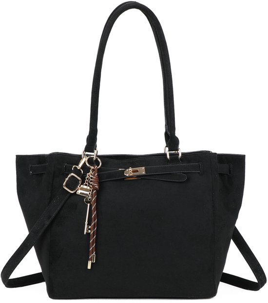 Gallantry® Dames Handtas – Vegan Suède leer- Schooltas - Werktas ...