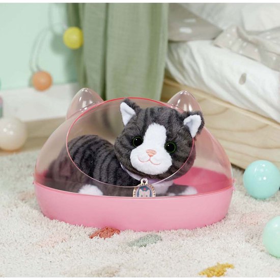 BABY born knuffelkat Cookie met geluid en kattenmand - interactief ...