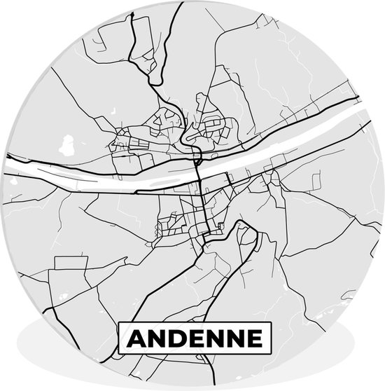 Wall Circle - Wall Circle Indoor - City Map - Zwart Wit - Carte ...