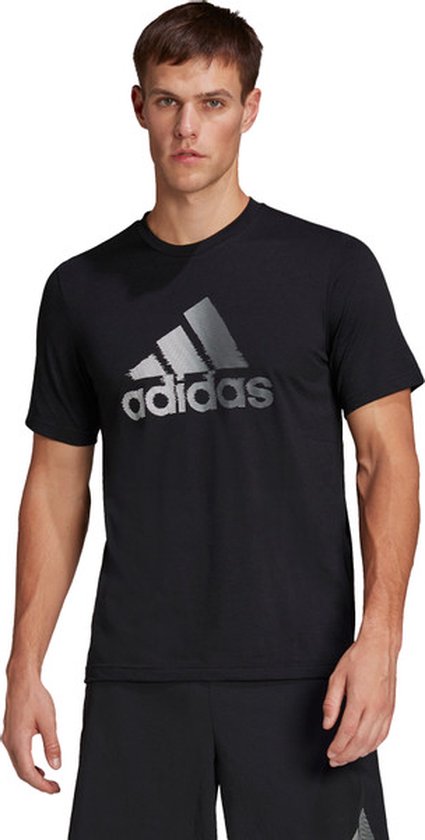 adidas D2M Logo Shirt Heren - sportshirts - zwart - maat XL | bol.com