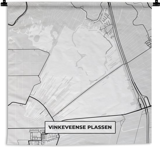 Wandkleed - Wanddoek - Nederland - Vinkeveense Plassen - Plattegrond ...