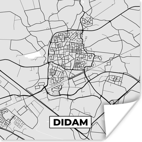 Poster Didam - Plattegrond - Kaart - Stadskaart - 50x50 cm | bol